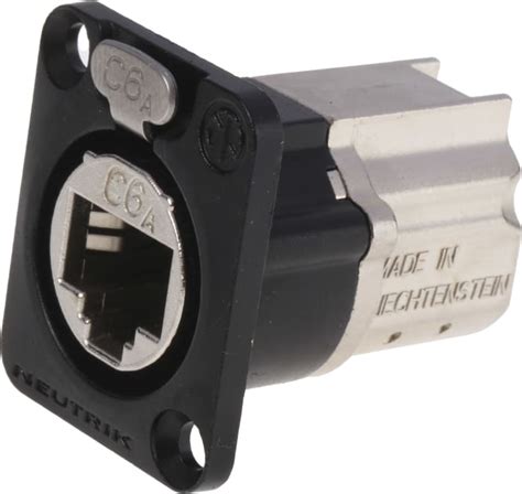 Ne8fdx P6 B Neutrik Neutrik Ethercon Cat6a D Shape Connector For Use