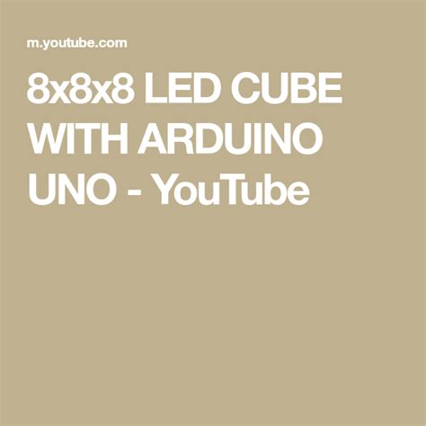 8x8x8 Led Cube With Arduino Uno Youtube Arduino Led Cube