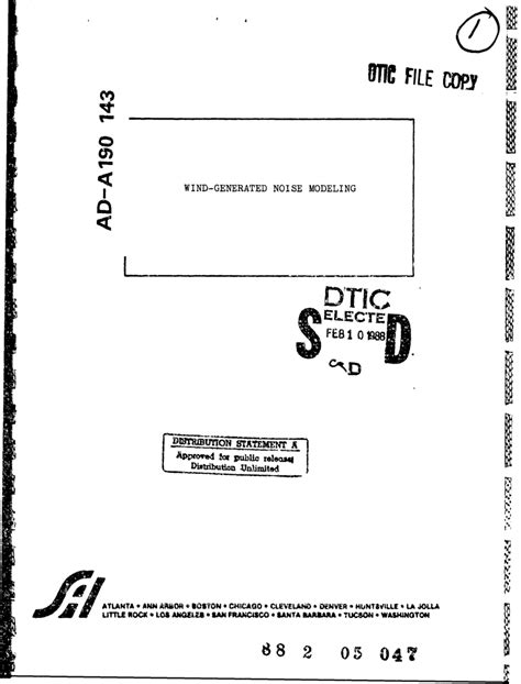 PDF Wind Generated Noise Modeling
