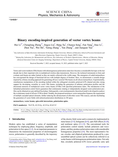 pdf binary encoding inspired generation of vector vortex beams