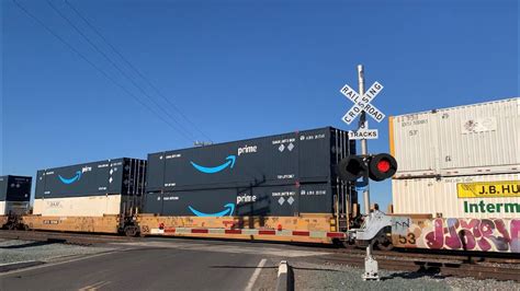 Bnsf 5331 Z Train Intermodal South Murphy Road Railroad Crossing