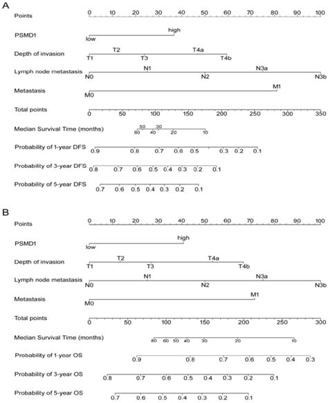 Nomogram For Predicting Dfs And Os The Grade Of The Patient Is Download Scientific Diagram