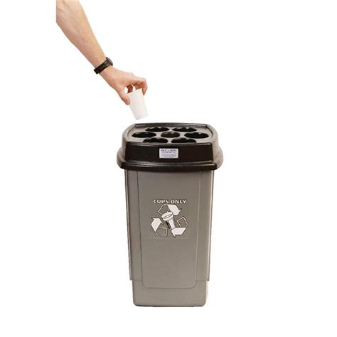 Beca Bin Disposable Cup Recycling Bin Grey T414 Nisbets