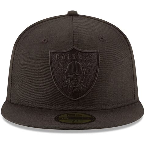 Las Vegas Raiders New Era Team Basic Black On Black 59fifty Fitted Hat