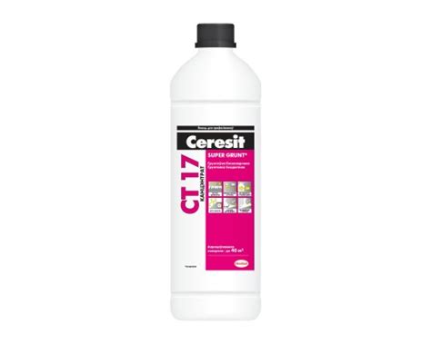Грунтовка концентрат Ceresit CT 17 Super Grunt - бесцветная (1л) купить ...
