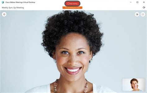 Screen Sharing In Cisco Webex Meetings Virtual Desktop App