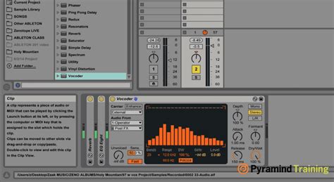 Ableton Live Tips Tricks Vocoder Basics By Zaak Kerstetter Pyramind Institute