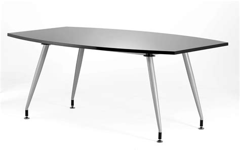 High Gloss Writable Boardroom Table Black Nwof