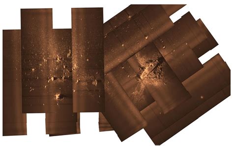 Side Scan Sonar Mosaic Of The Uss Nevada Shipwreck Site