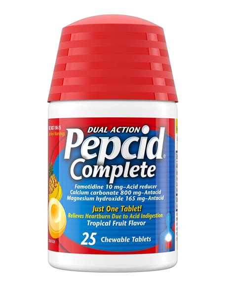 Pepcid Complete Tropical Fruit Chewable Tablets 25ct3pk