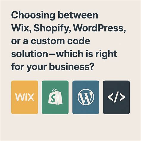 Blog Choosing Between Wix Shopify Wordpress And A Custom Code