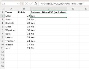 Excel If Number Is Between Range Then Return Value