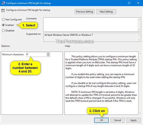 Specify Minimum PIN Length For BitLocker Startup In Windows Tutorials