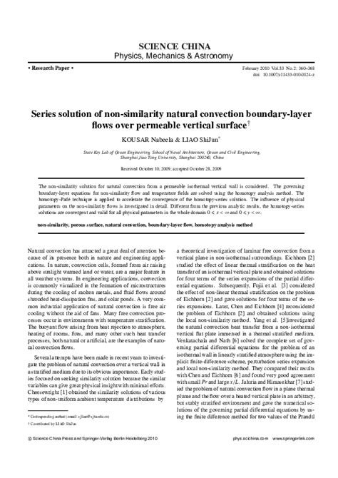 Series Solution Of Non Similarity Natural Convection Boundary Layer