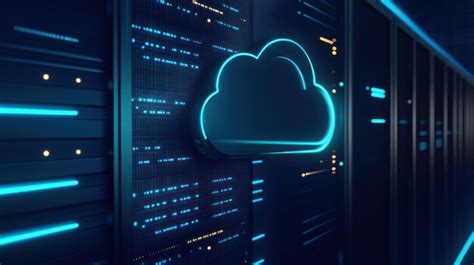Cloud Computing Server Room Premium Ai Generated Image