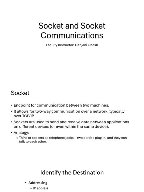 Socket Programming Essentials Pdf Network Socket Port Computer Networking