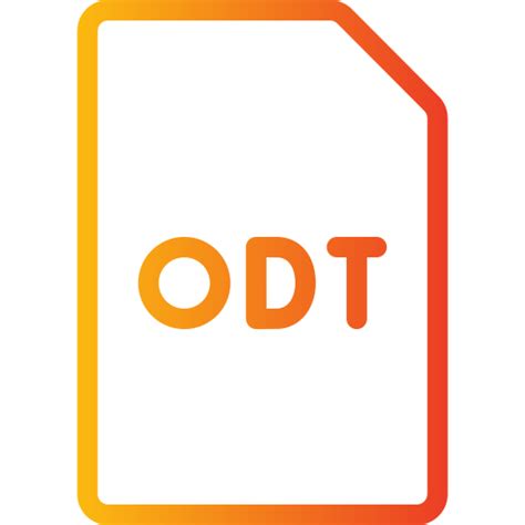 odt file generic gradient outline icon