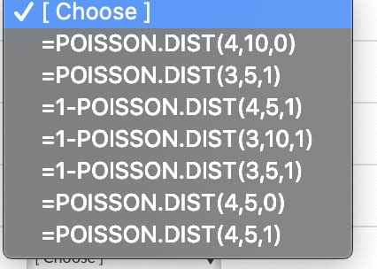Solved Poisson Distribution Excel Formula POISSON DIST X Chegg Com