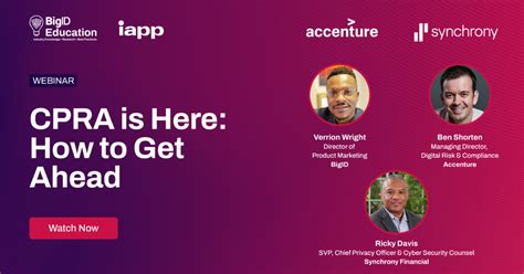 Cpra Is Here How To Get Ahead Bigid