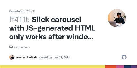 Slick Carousel With Js Generated Html Only Works After Window Resizing