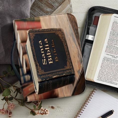 Classic Print Bible Bag For Women Zipper Handle Handbags Bible Leather