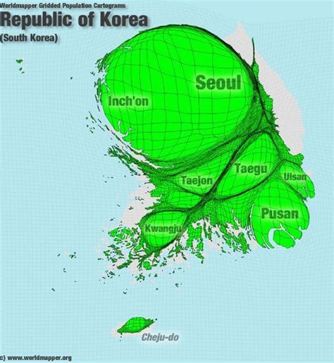 카토그램으로 본 지도 인스티즈instiz 이슈 카테고리