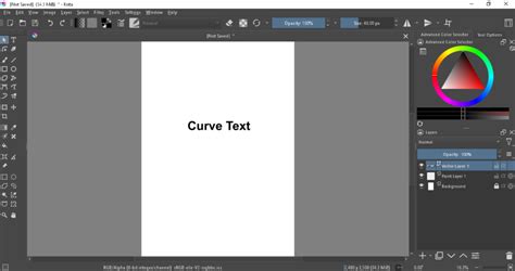 How To Curve Text In Krita Step By Step Graphic Pie
