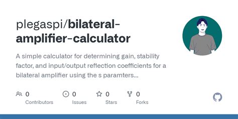 Github Plegaspibilateral Amplifier Calculator A Simple Calculator For Determining Gain