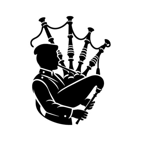 Premium Vector Bagpipe Silhouette Vector Illustration