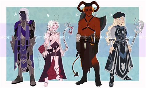 Dnd Adoptables 1 By Zombie Adoptables On Deviantart