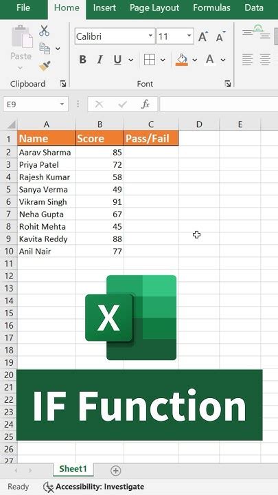 if function result pass fail 🔥 excel tips and tricks