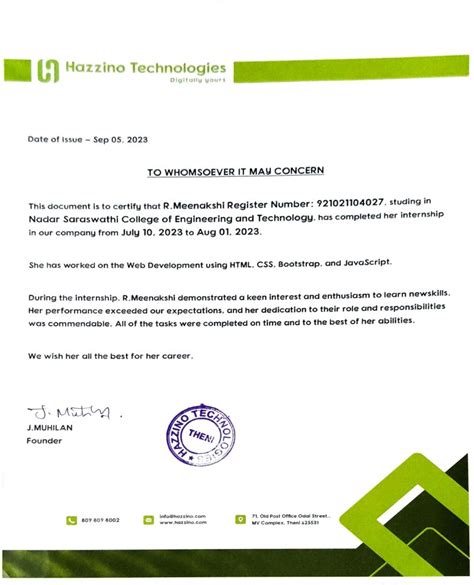 Internshipexperience Webdevelopment Frontenddevelopment Meenakshi