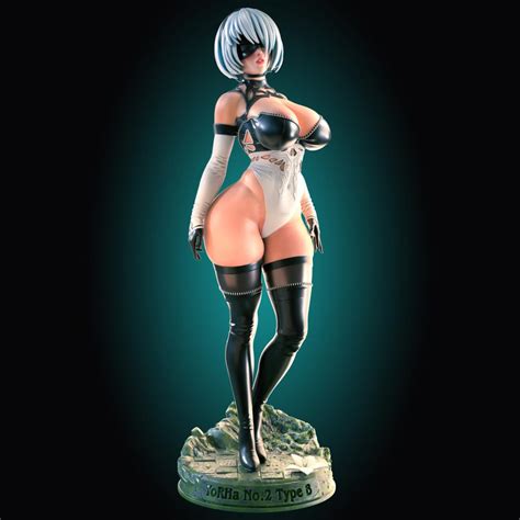 尼尔新纪元 2b 性感版3d打印模型 尼尔新纪元 2b 性感版3d打印模型stl下载 人物3d打印模型 enjoying3d打印模型网