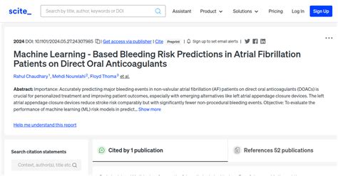 Machine Learning Based Bleeding Risk Predictions In Atrial