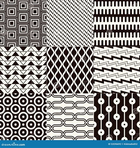 Seamless Abstract Monochrome Pattern Stock Vector Illustration Of