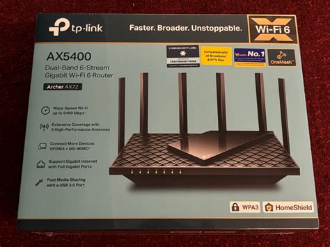 BNIB TP LINK Archer AX72 AX5400 Dual Band Wifi 6 Router Local M1 Set Computers Tech Parts