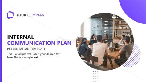 Cover Slide Internal Communication Plan Ppt Template Slidemodel