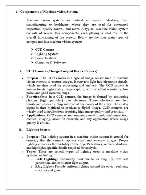 machine vision assignment pdf computer vision charge coupled device