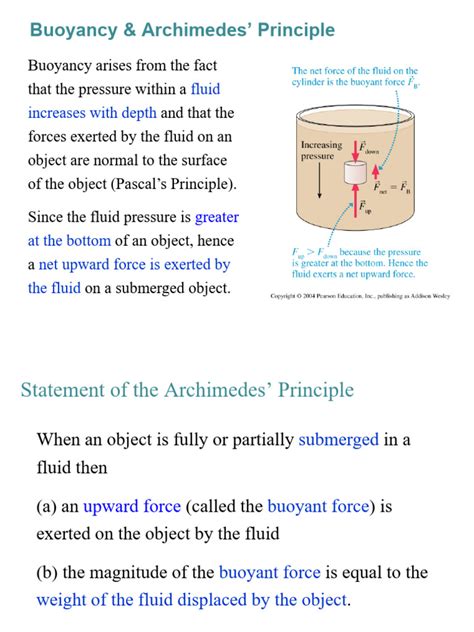 Buoyancy And Archimedes Principle 2023 3 Pdf Buoyancy Physics