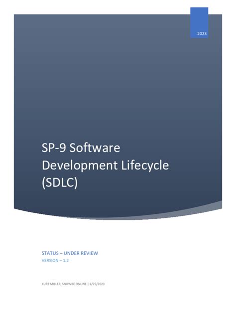 Sdlc Policy Pdf Software Testing Computer Engineering