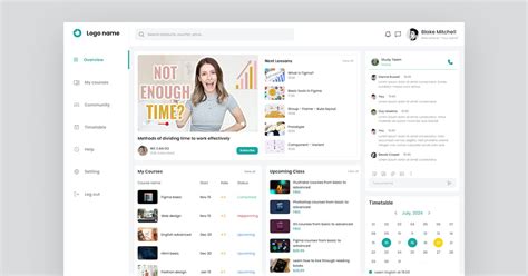 E Learning Dashboard Ui Kit Websites Ft App And Booking Envato Elements