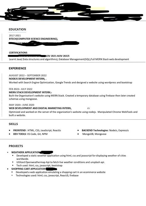 kindly review my resume r developersindia