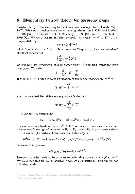 Pdf Elementary Twistor Theory For Harmonic Maps
