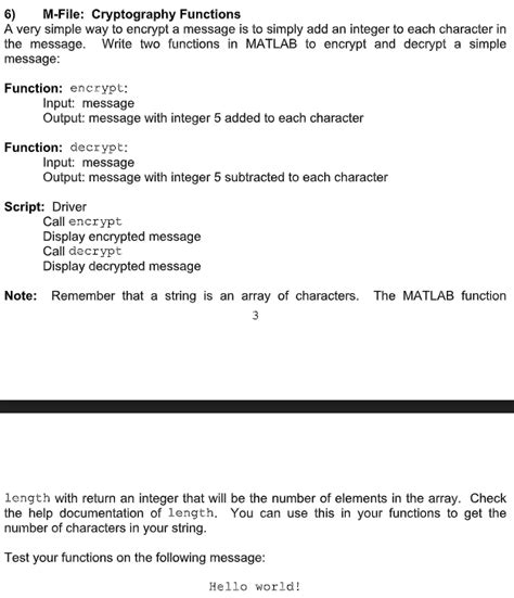 Solved 6 M File Cryptography Functions A Very Simple Way