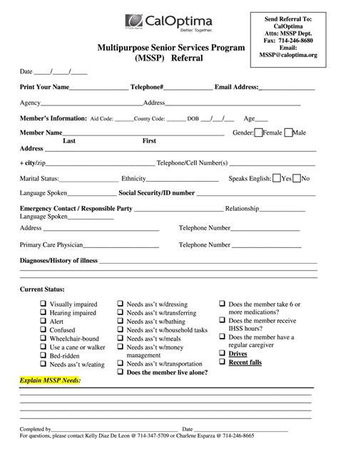 Mssp Caloptima Form Fill Out And Sign Printable Pdf Template Airslate Signnow