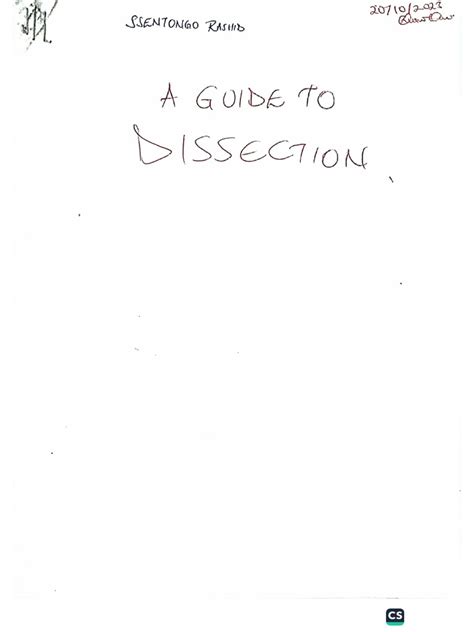 A Guide To Dissection Diagrams Bysr 1 Pdf A Guide To Dissection Diagrams Bysr 1 Pdf