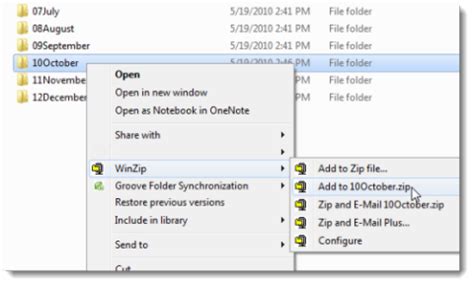 KB WinZip How To Compress A Folder And Later Restore It To