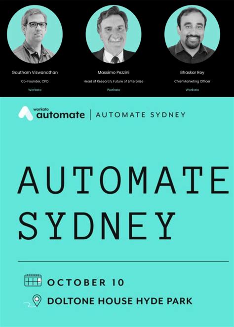 John Deeb On Linkedin Register Now For Workato Automate Sydney Tuesday Oct 10th See…