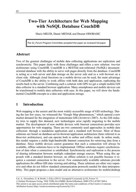 Two Tier Architecture For Web Mapping With Nosql Database Couchdb Docslib
