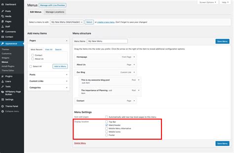 How To Create A Menu In Wordpress